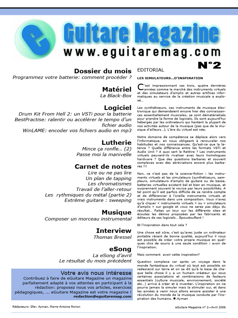 Guitare Magazine N02 | PDF