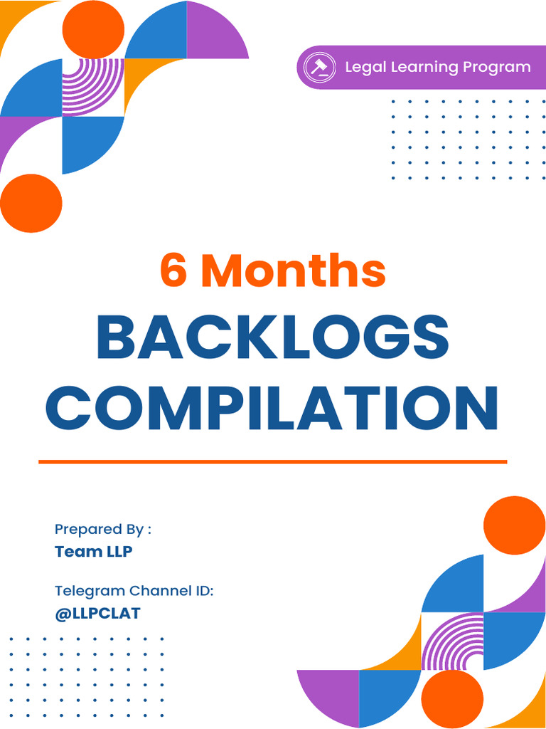 LLP 6 Months Backlog Compilation 2024 | PDF