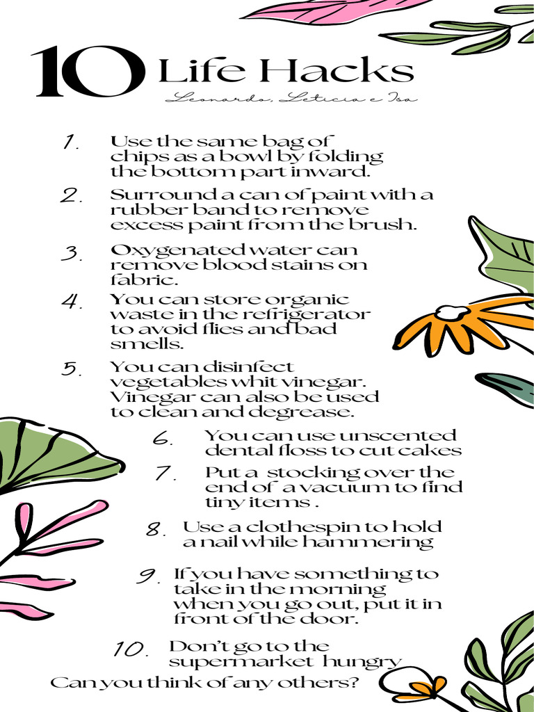 10 Life Hacks | PDF