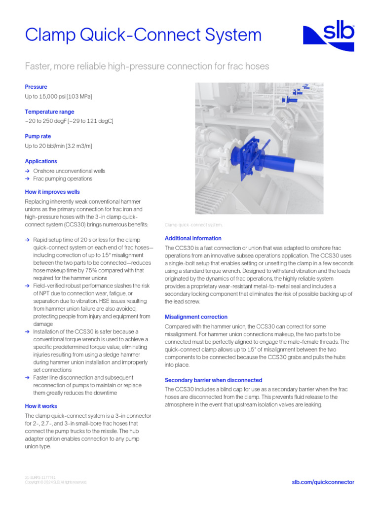 Clamp Quick-Connect System Data Sheet | PDF | Mechanical Engineering