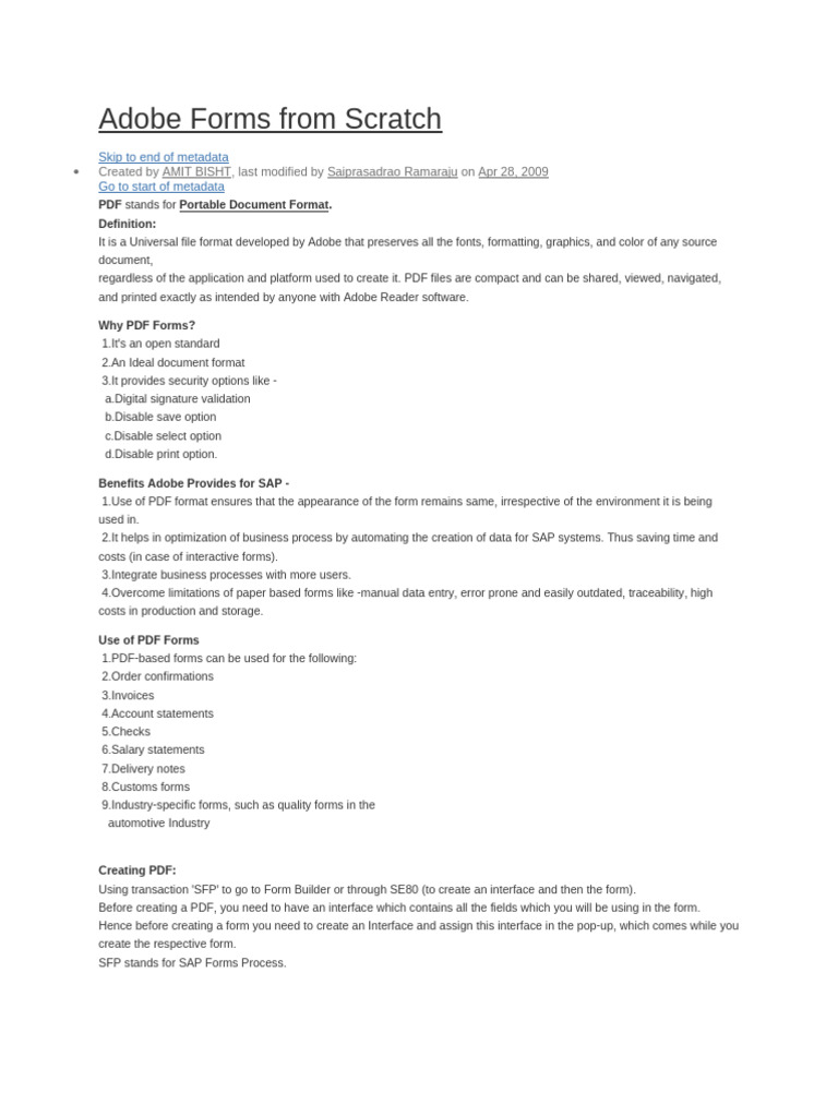Adobe Forms From Scratch | PDF