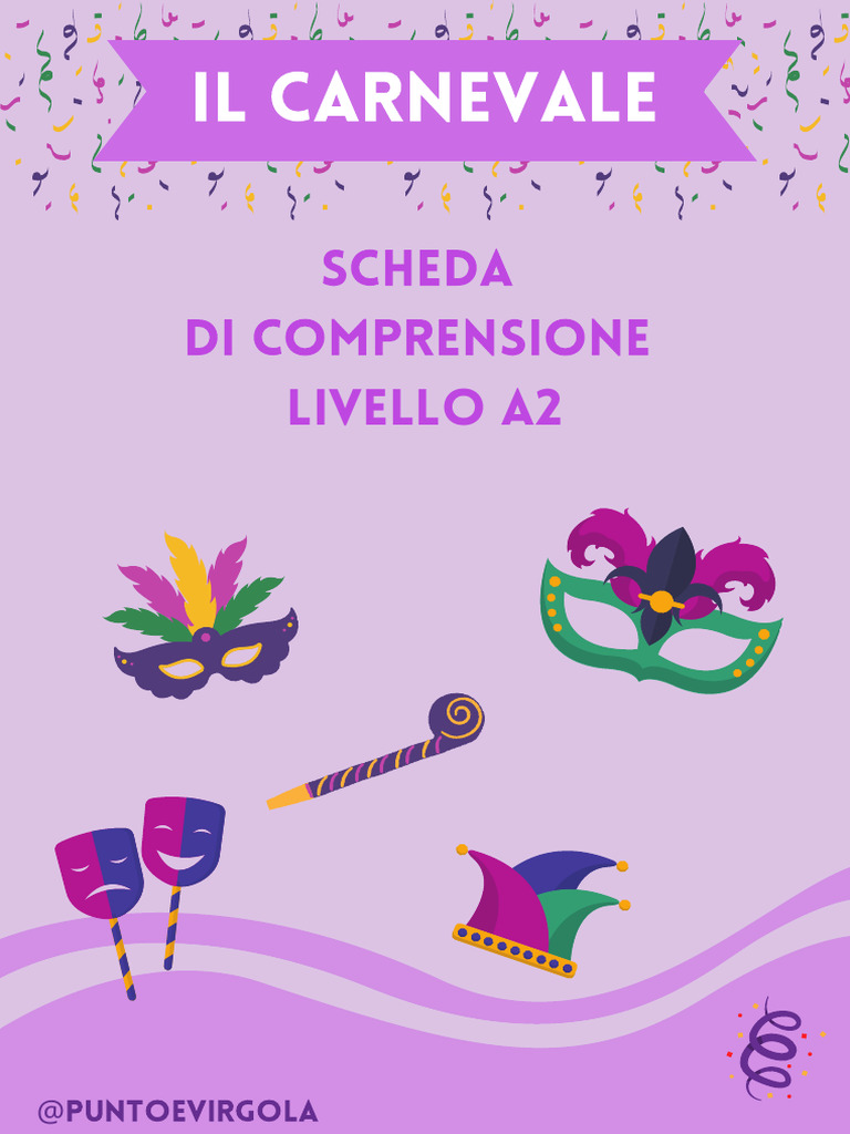 Il Carnevale - A2 - Lettura | PDF