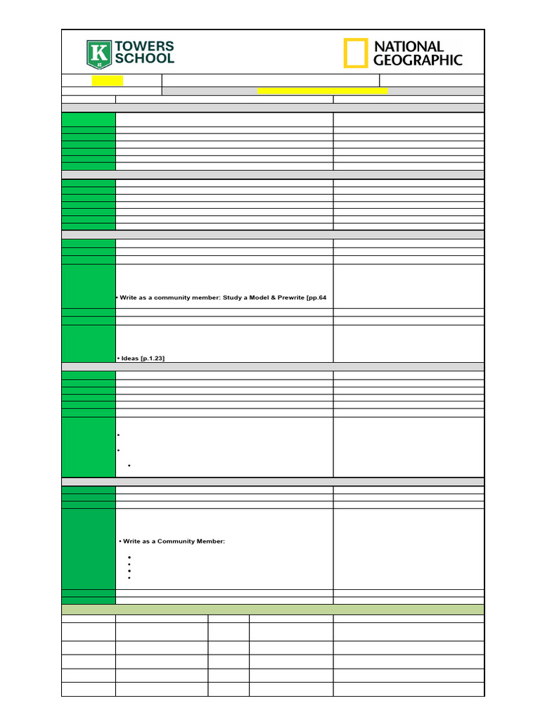 Weekly Plan 2A English & Social | PDF