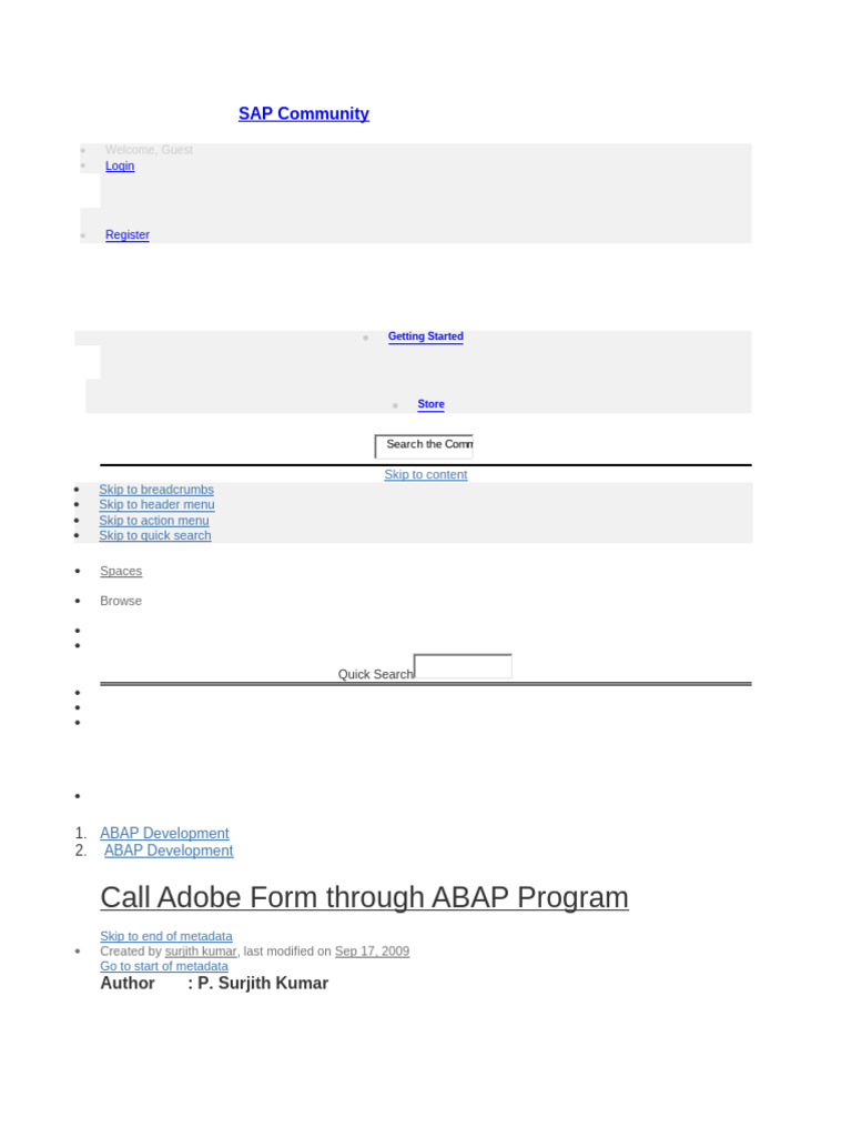 Call Adobe Form Through Abap Program | PDF
