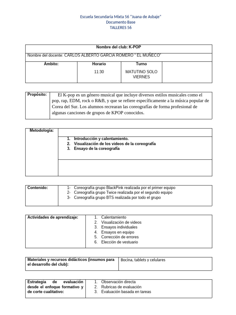 documento base KPOP 2023 | PDF