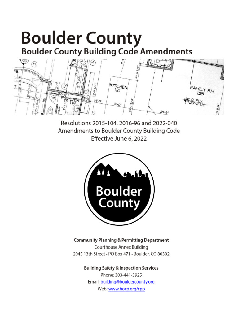 Boulder County Building-Code-2015 | PDF