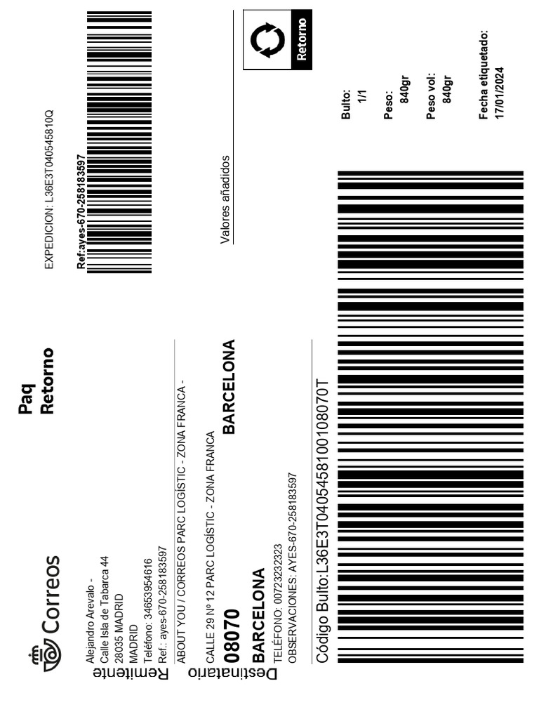 Paketaufkleber 258183597 | PDF