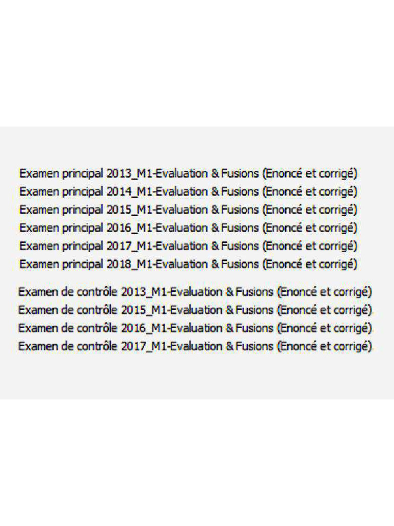 Examens Evaluation Et Fusions IHEC | PDF