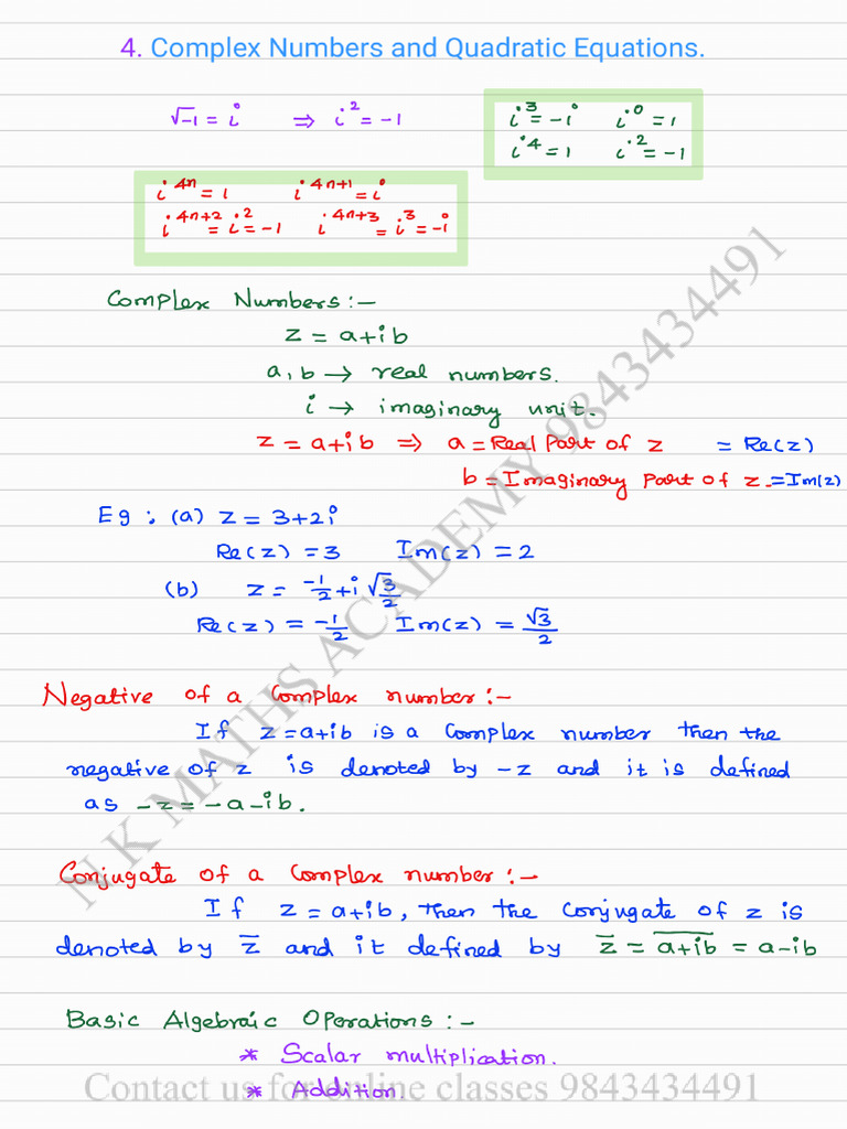 4 COMPLEX NUMBERS - Watermark - Watermark - 240530 - 073231 | PDF