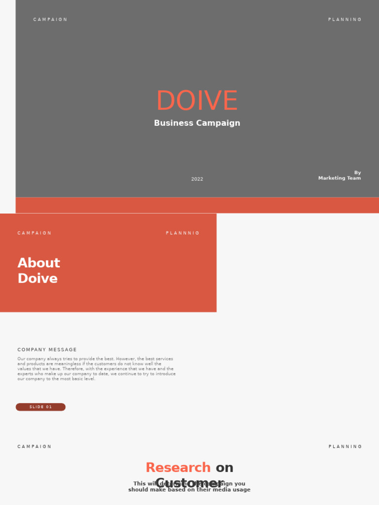 PT-106 Doive - Business Campaign Presentation | PDF