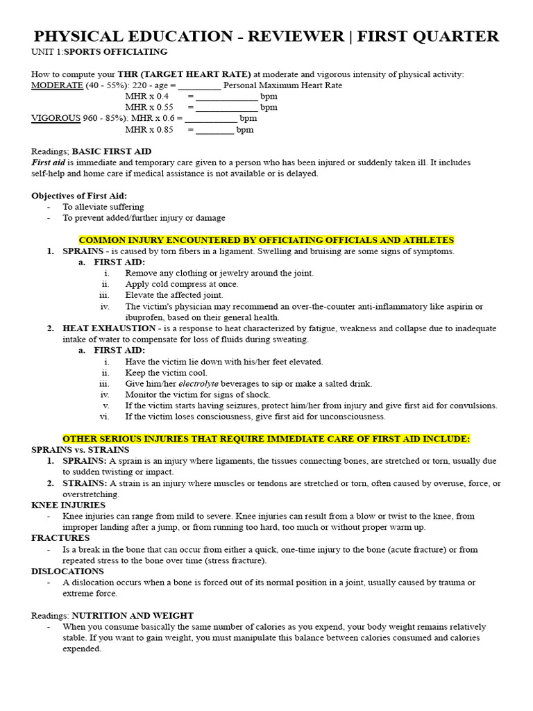 Mapeh Reviewer 9 - 1st q | PDF