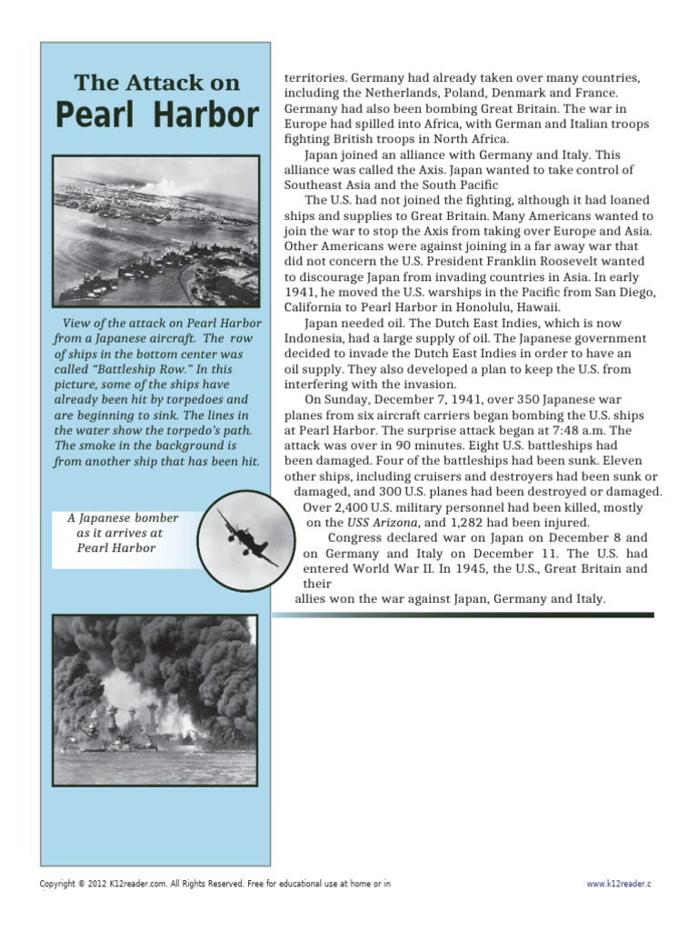 GR7 The Attack On Pearl Harbor | PDF