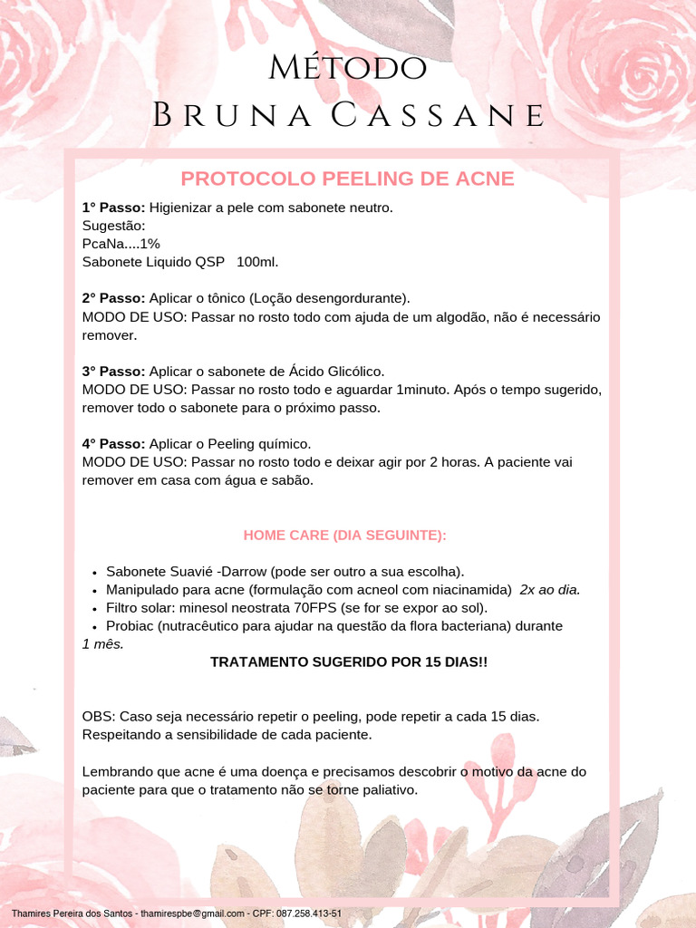 Protocolo Peeling de Acne | PDF
