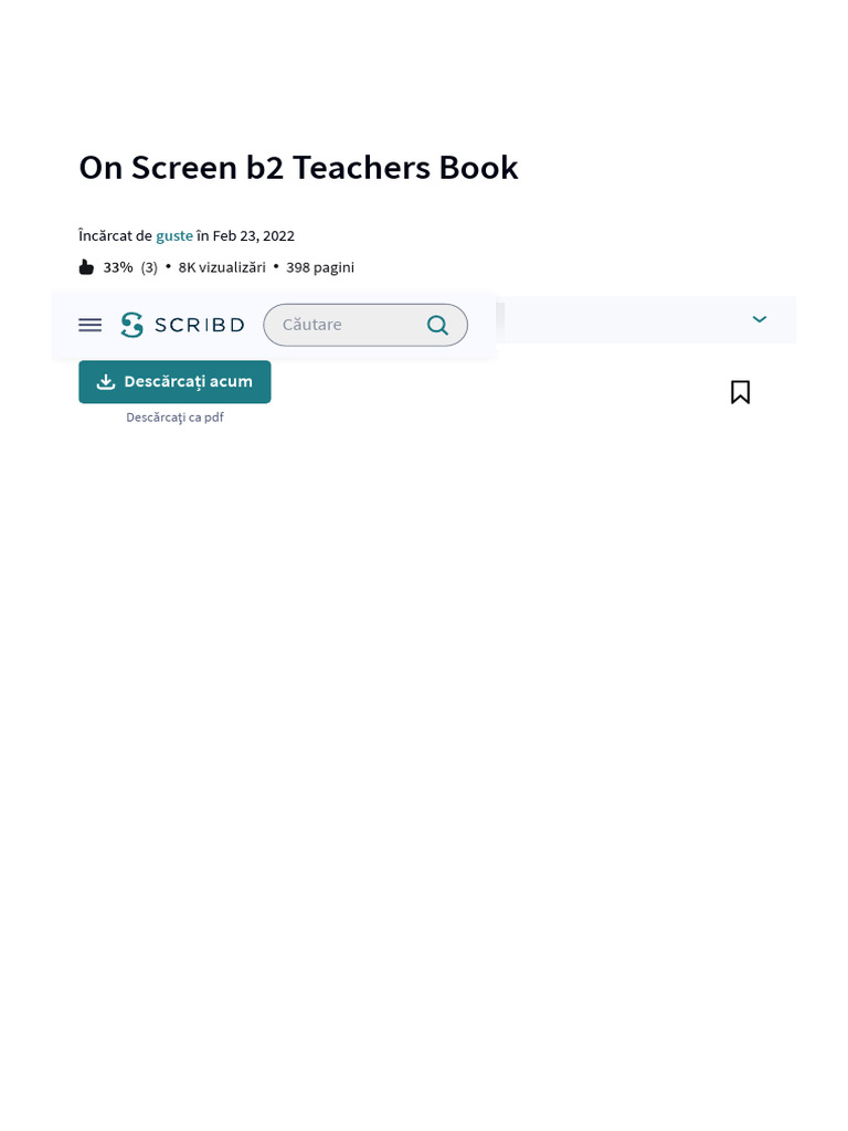 On Screen b2 Teachers Book - PDF | PDF