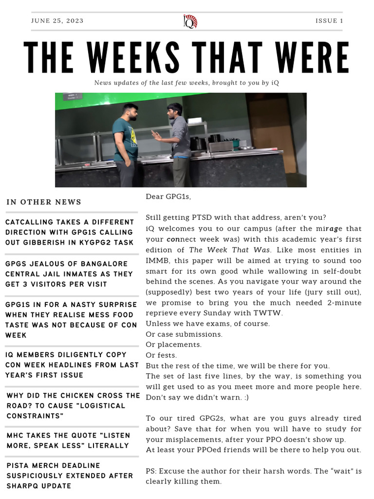 TWTW Issue 1 | PDF
