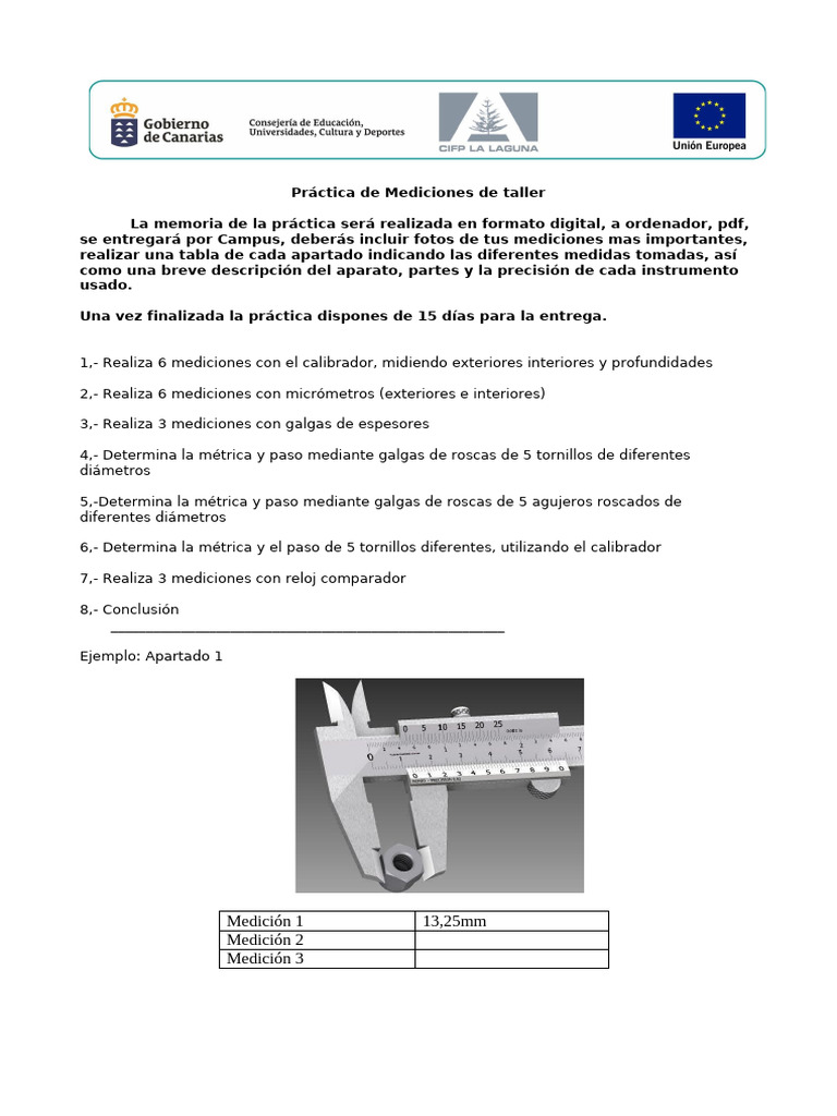 Práctica Mediciones 1GS Automoción | PDF