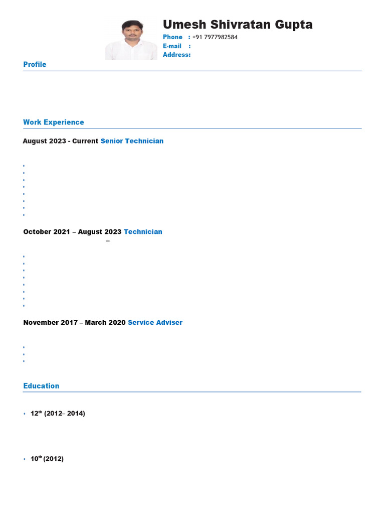 Umesh Gupta Resume | PDF