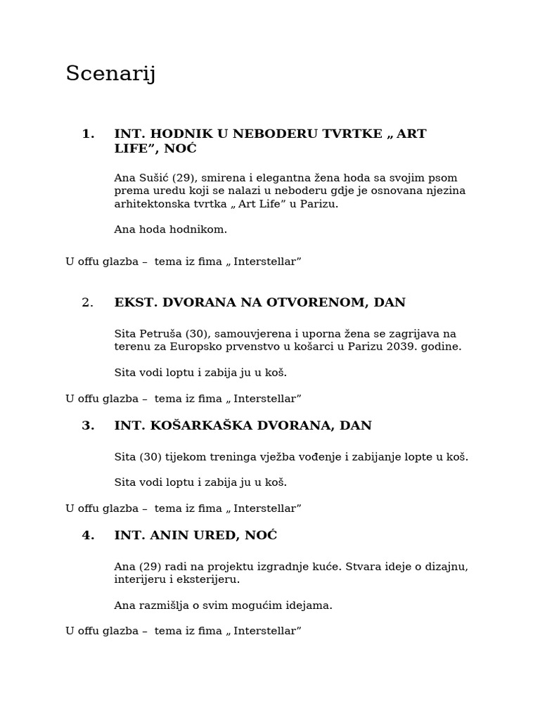 Scenarij 1 | PDF