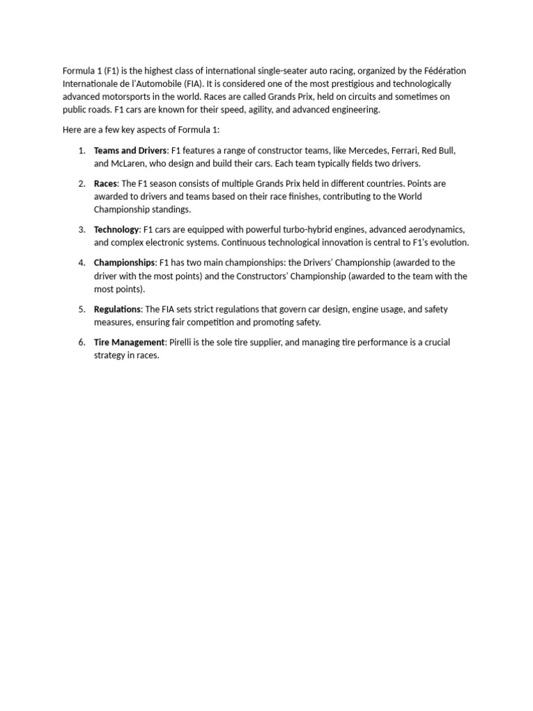 Formula 1: Engineering and Teams Explained | PDF | Technology & Engineering