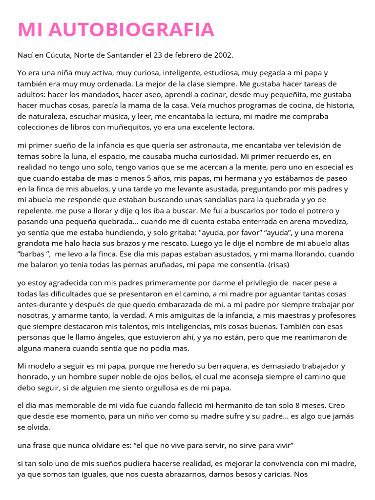 Mi Autobiografia | PDF