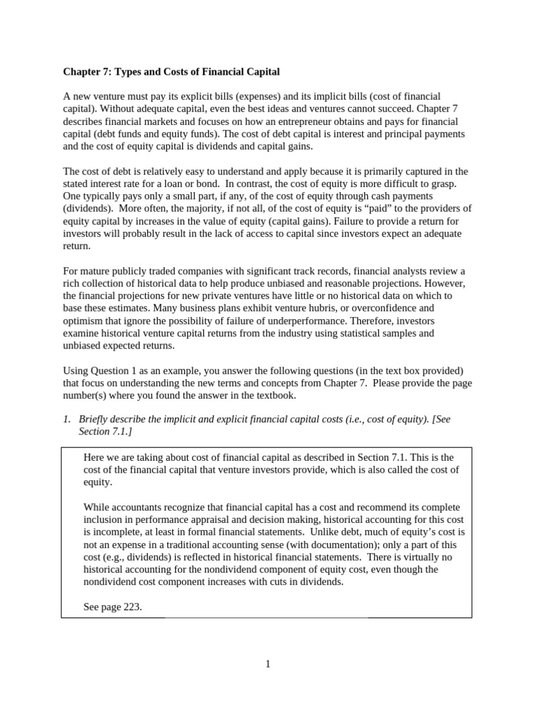 Chapter 7 Narrative Questions Working Papers | PDF