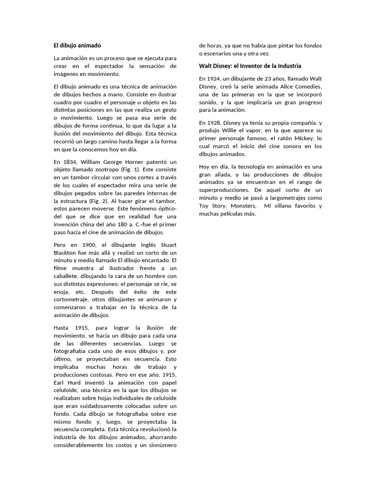 El Dibujo Animado 2do Año | PDF