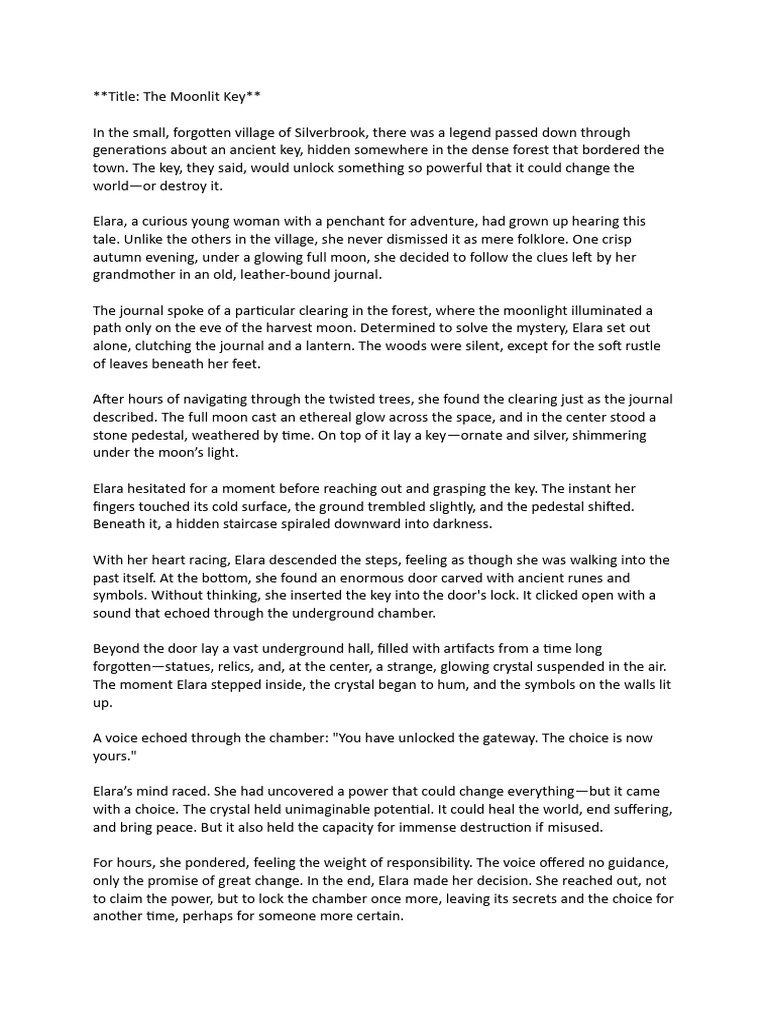 The Moonlight Key | PDF
