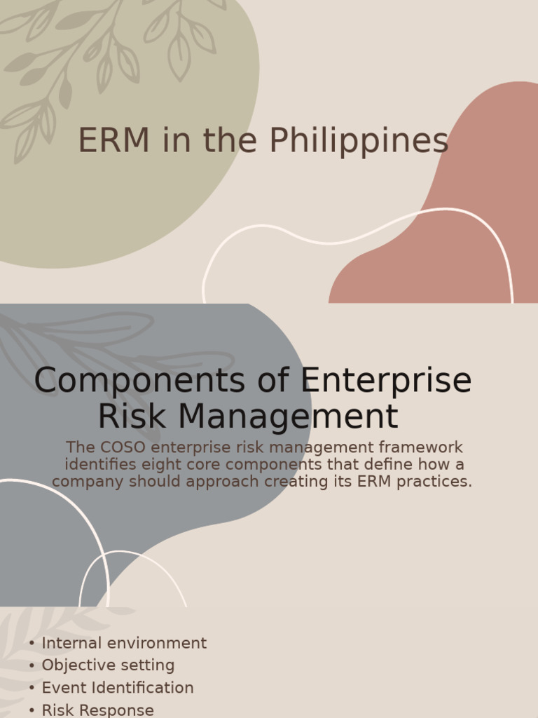 CHAPTER 4 ERM in The Philippines - PPTX Revised | PDF | Risk | Risk Management