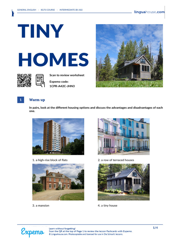 Tiny Homes American English Student Pdf
