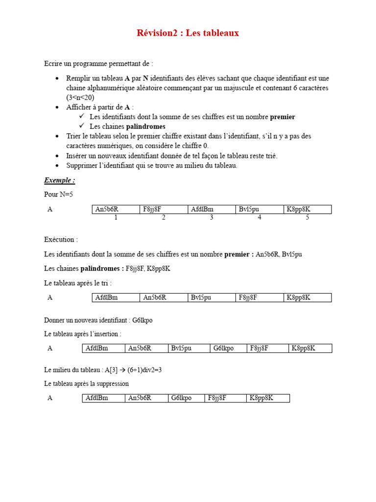Révision2 TAB | PDF