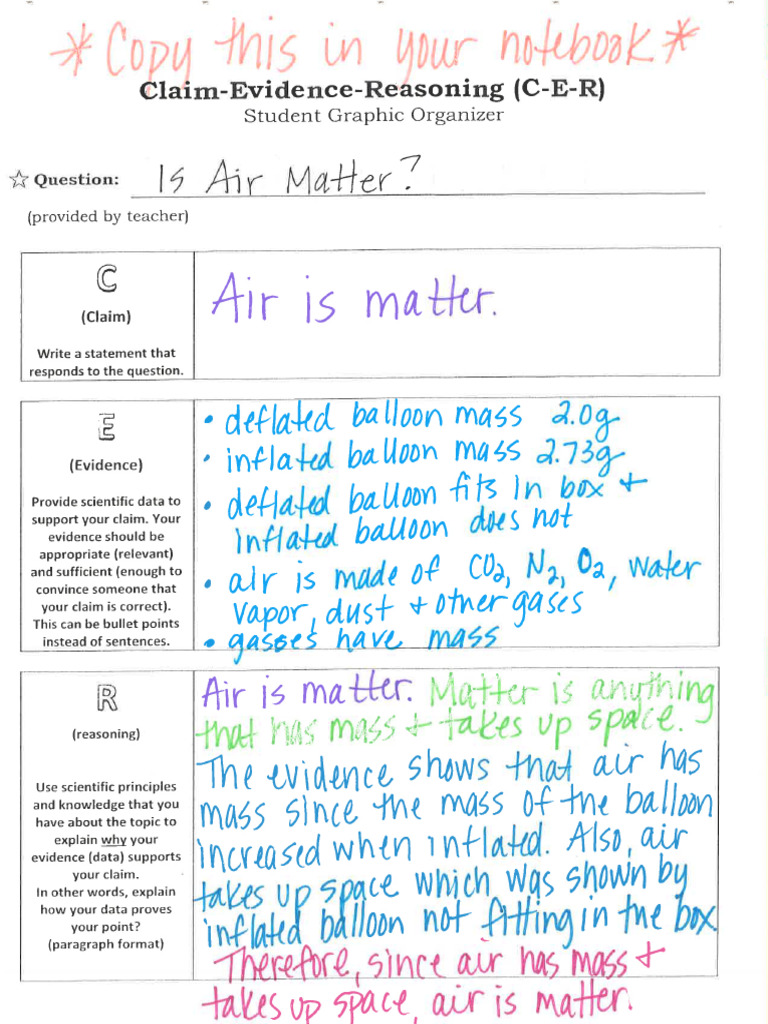 Air Is Matter Cer | PDF
