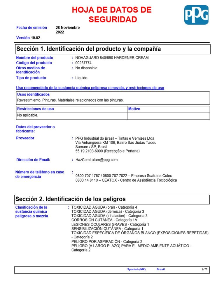 NOVAGUARD 840 - HARDENERpdf - Main | PDF