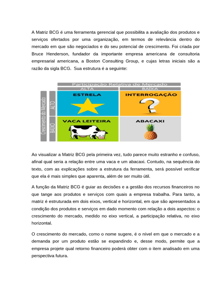 Matriz BCG | PDF