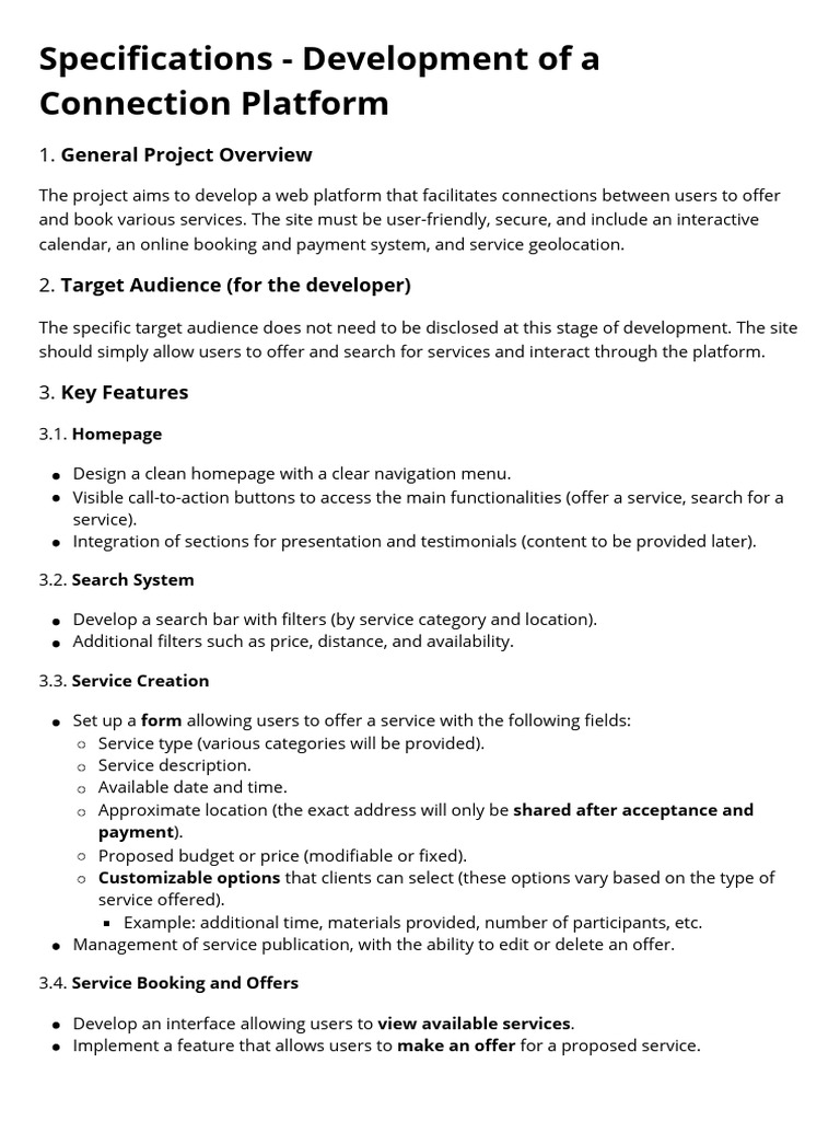 Website Specifications | PDF