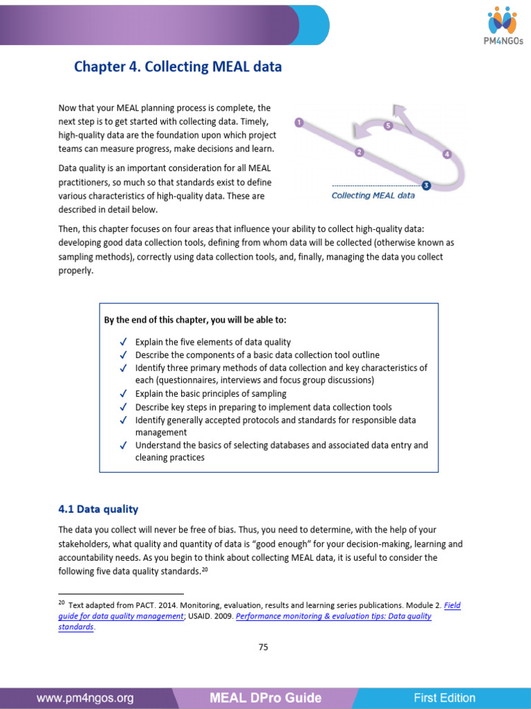 Chapter 4. - Collecting MEAL Data | PDF