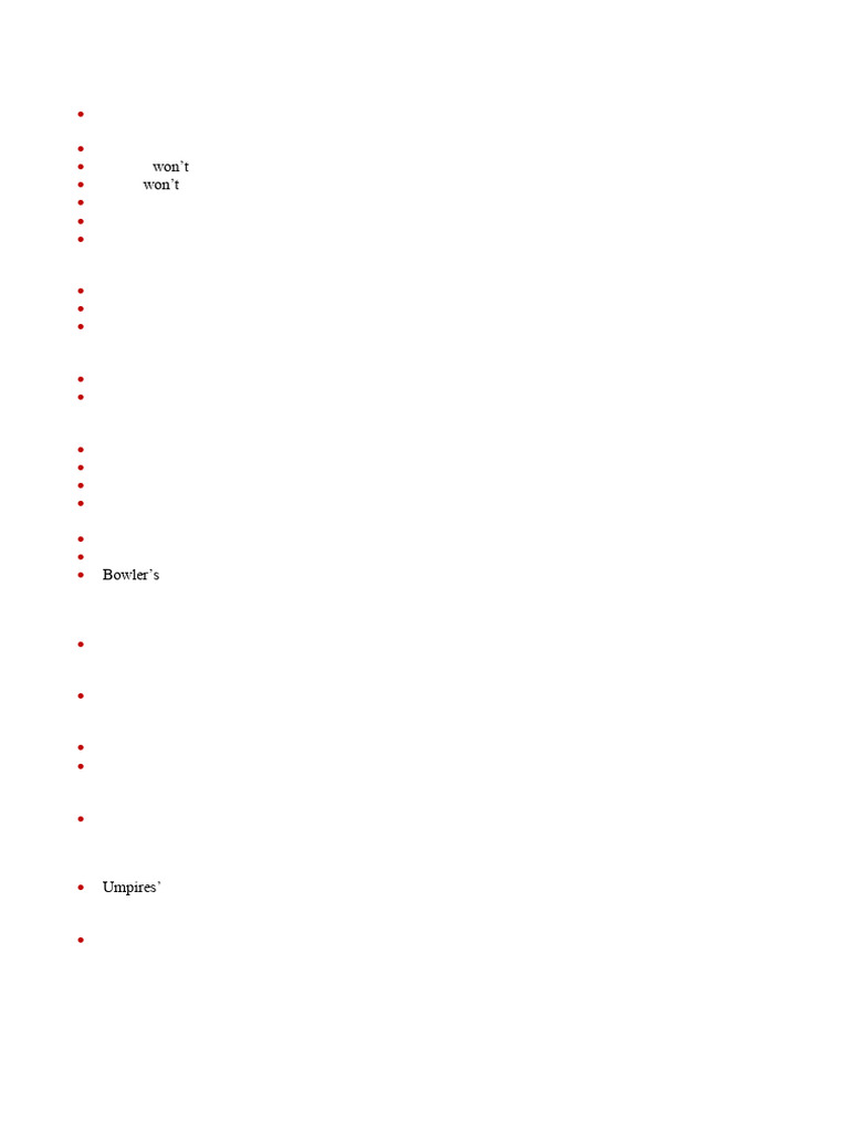 PCL Rules Fixtures Team-List 1 | PDF