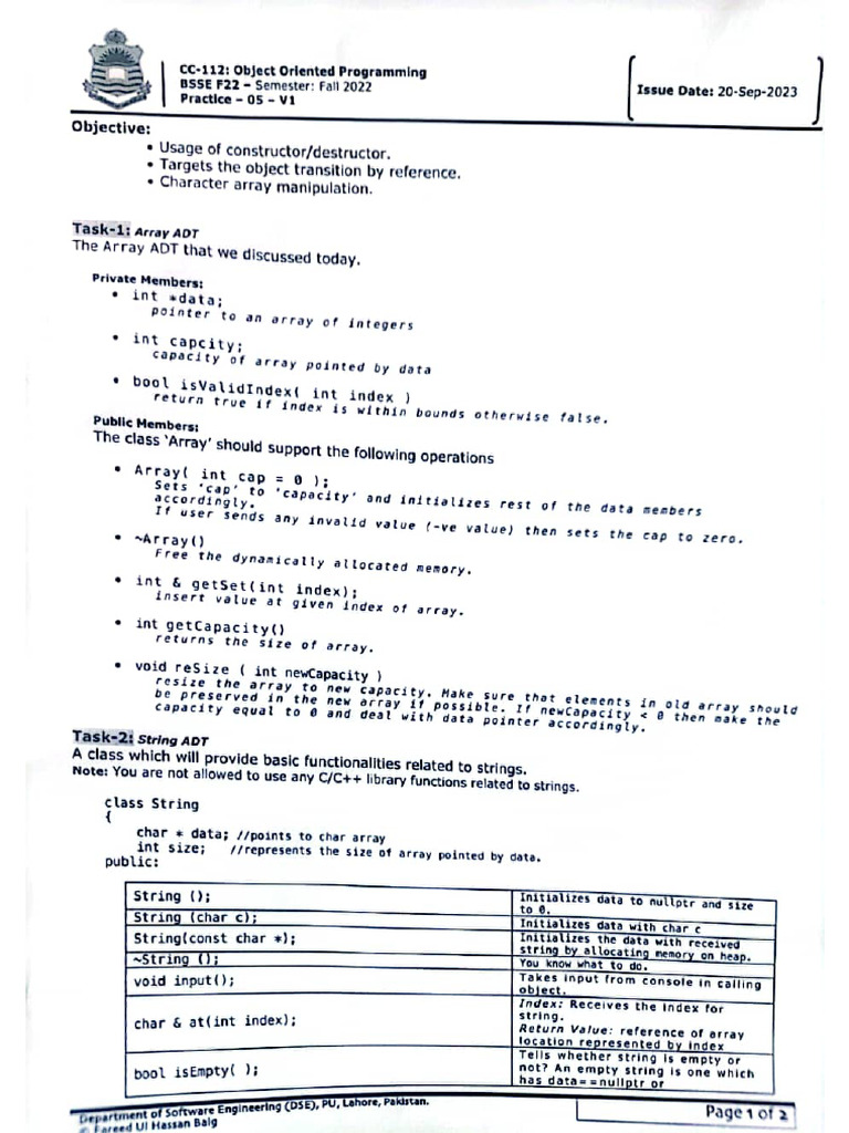 OOP Practice File 05 | PDF