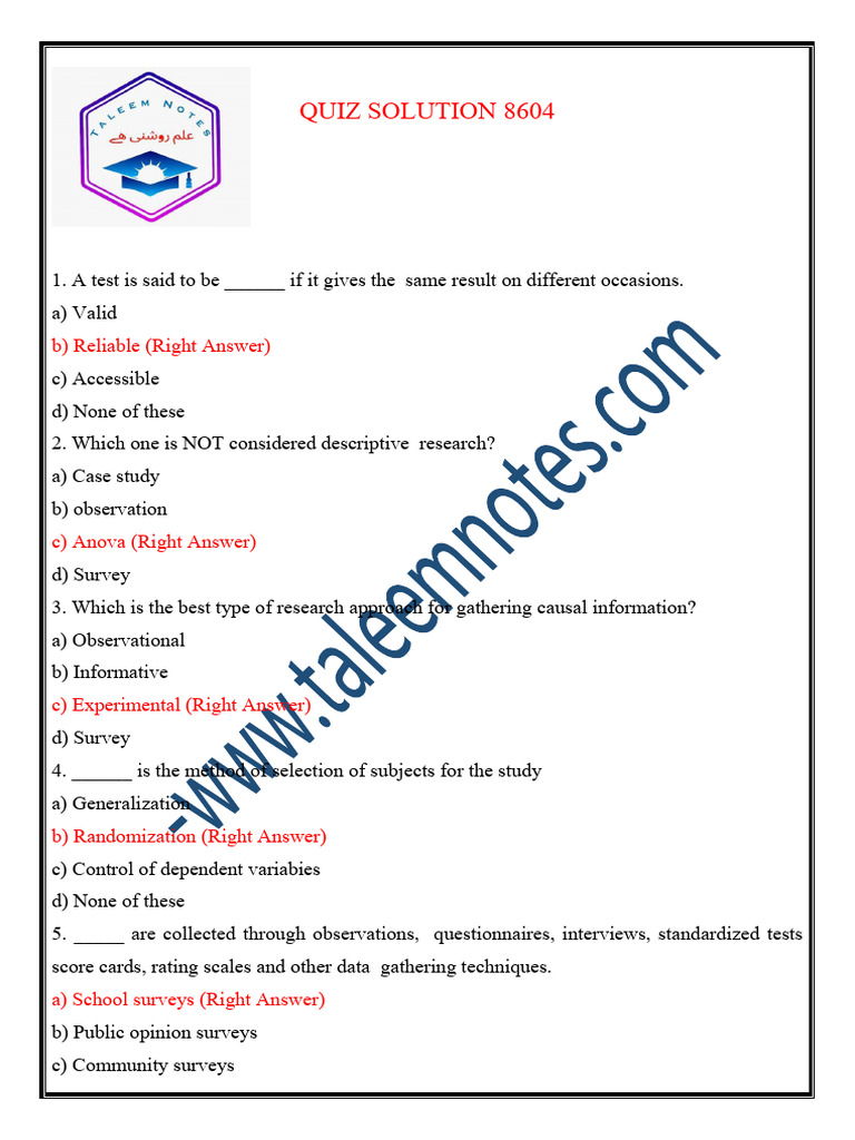 8604 Solved Quiz-Merged | PDF