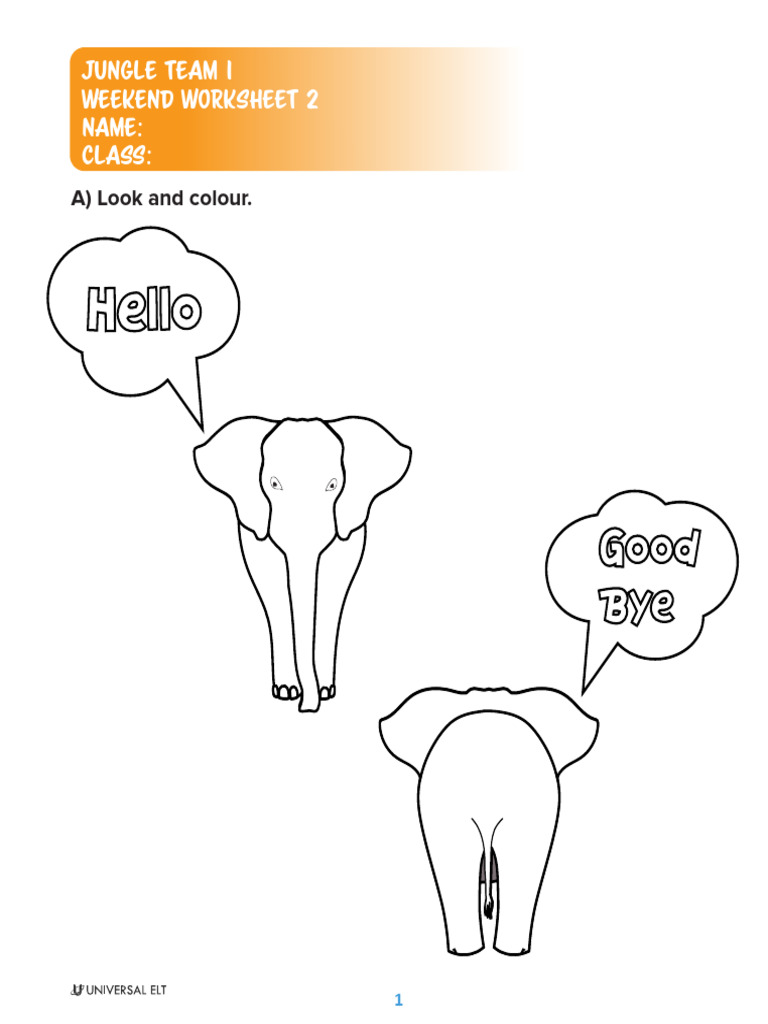 Jungle Team 1 - Weekend Worksheet 2 | PDF