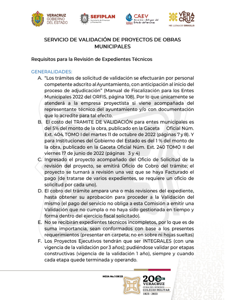 Req. Validaciones Caev | PDF