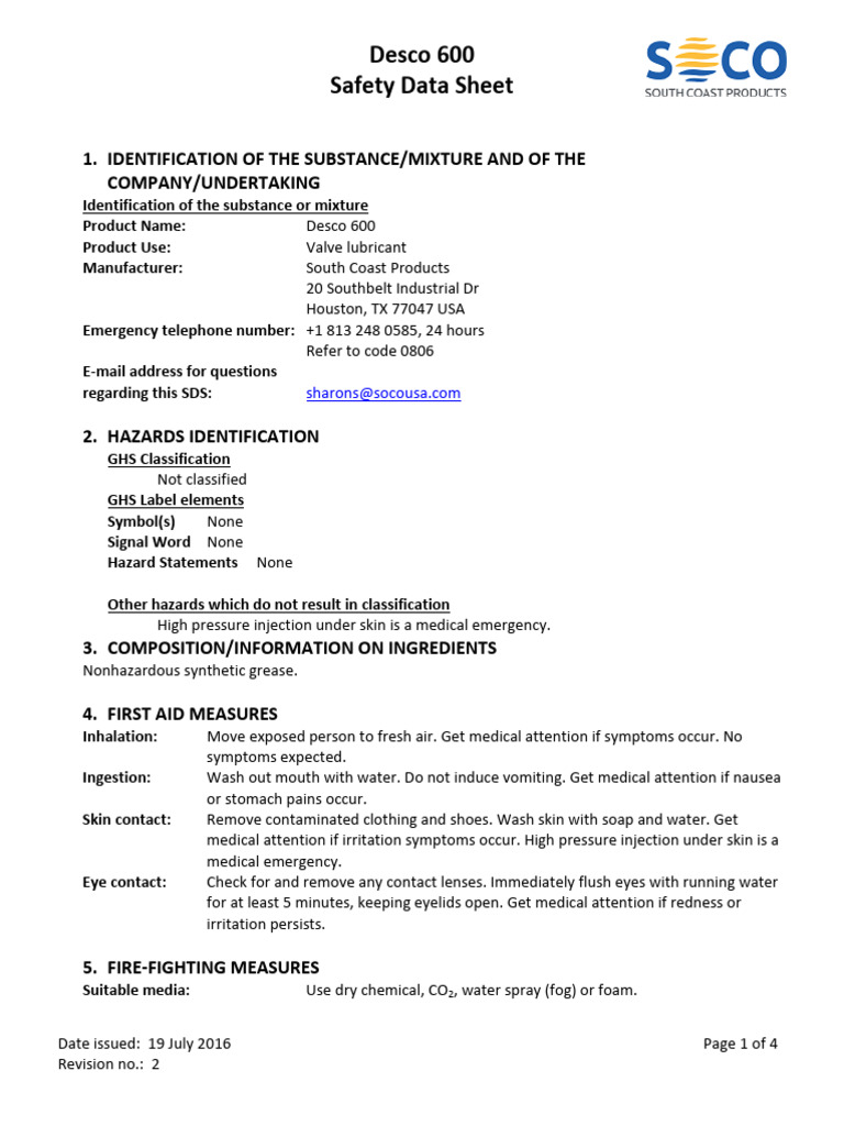 Chemola Desco 600 | PDF | Toxicity | Occupational Safety And Health
