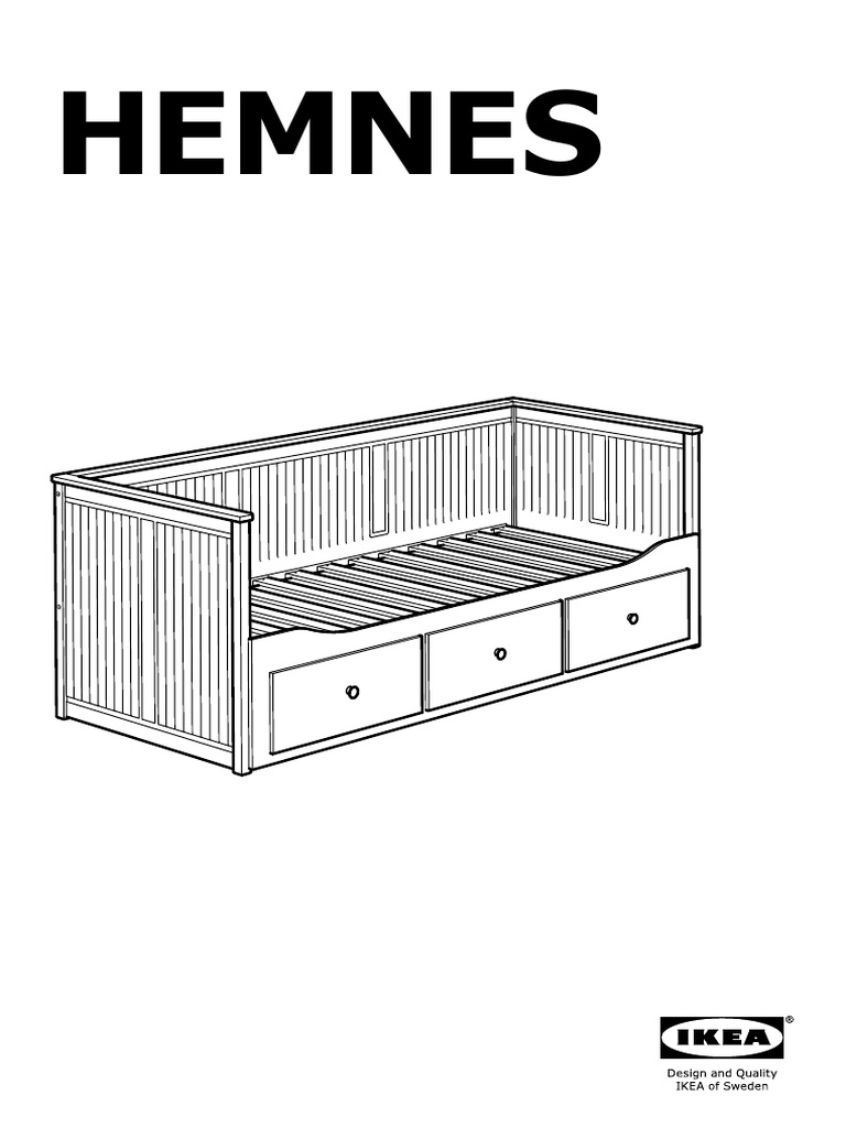 Ikea Hemnes Daybed Assembly Instructions Optimized | PDF