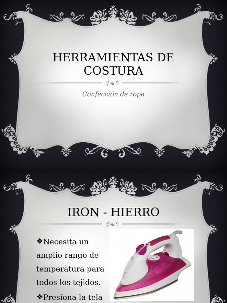 Spanish Sewing Tools PowerPoint | PDF | Sewing | Clothing