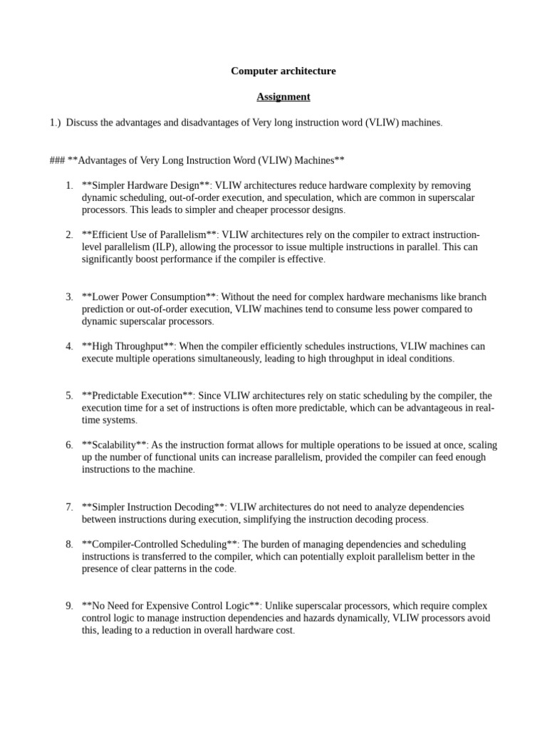Assignment-Computer Architecture | PDF