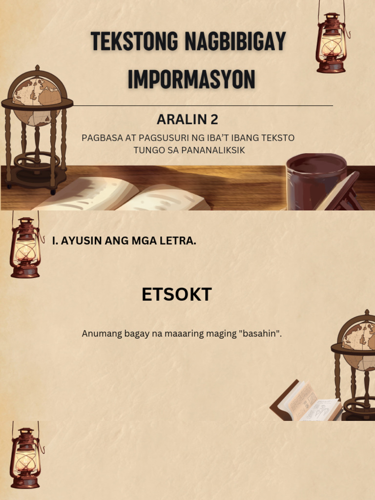 Tekstong Nagbibigay Impormasyon | PDF