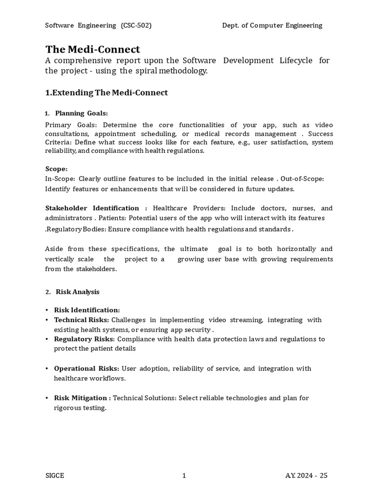 Medi Connect Spiral Model Case Study | PDF | Computer Security | Security