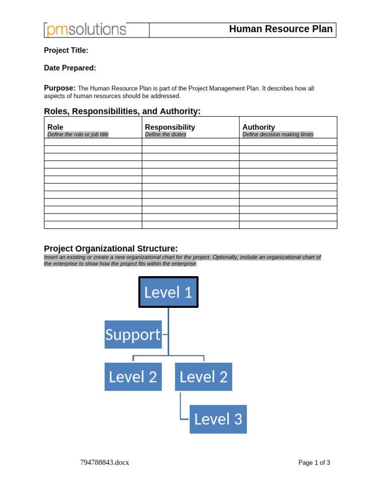 S-Human Resource Plan | PDF