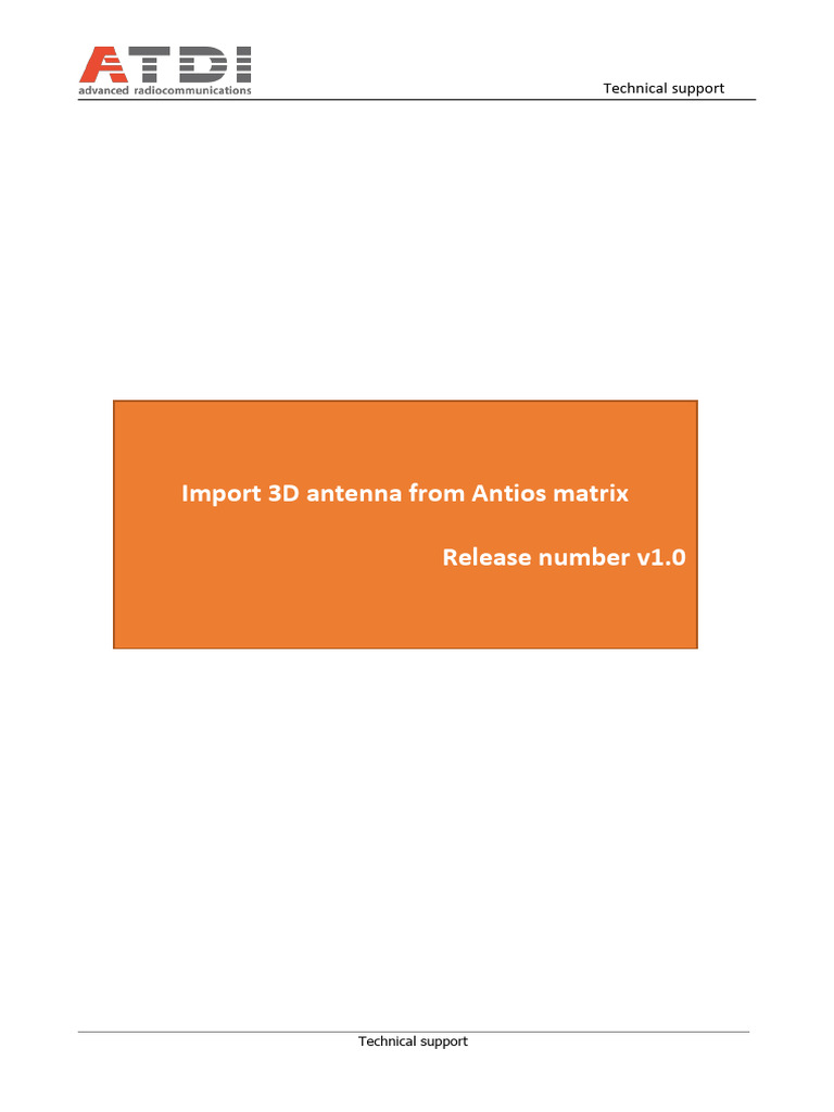 Import 3D Antenna From Antios Matrix PDF | PDF