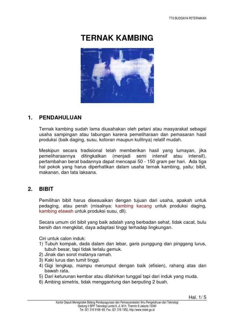 Budidaya Ternak Kambing 02 | PDF