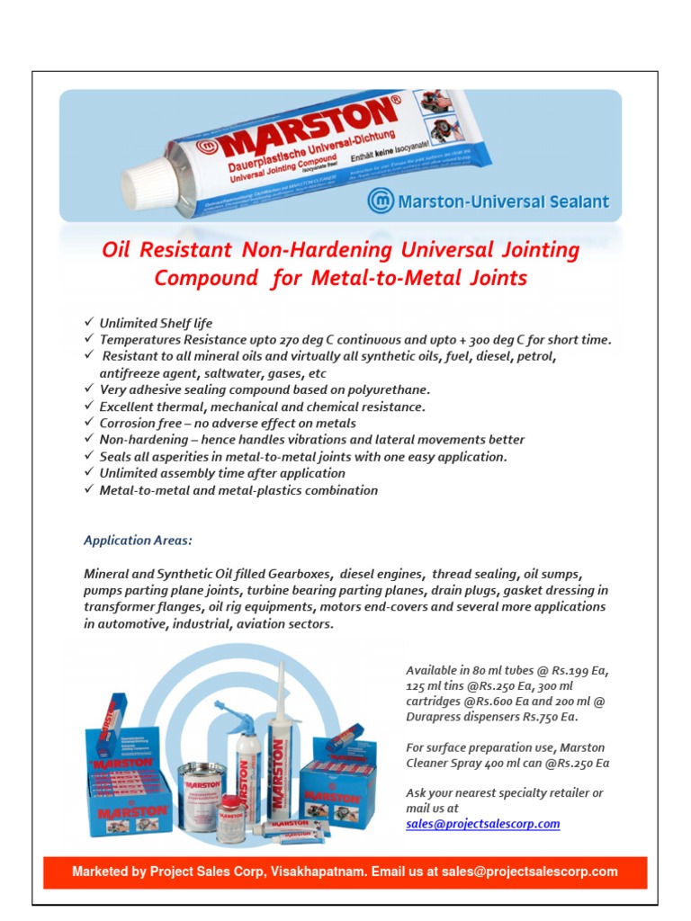 Oil-Resistant Jointing Compound for Metals | PDF | Home & Garden ...